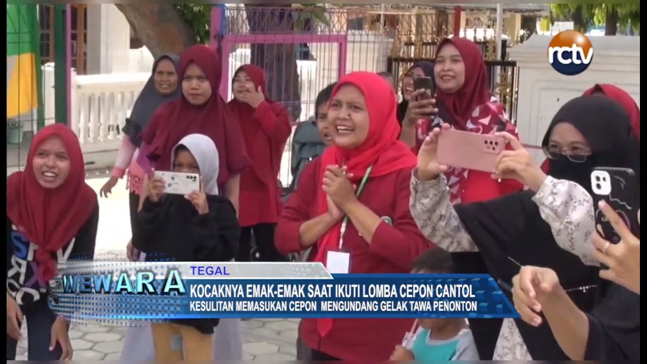 Kocaknya Emak-Emak Saat Ikuti Lomba Cepon Cantol