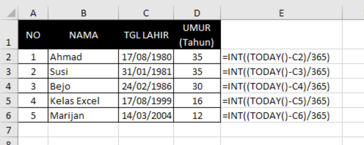 Bisa Langsung Hitung Otomatis, lho: Inilah 3 Cara Menghitung Umur di ...