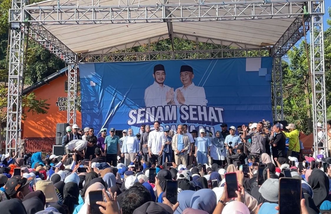 Senam Sehat Bareng Ribuan Warga Lembang, Pasangan Jeje-Asep Makin ...